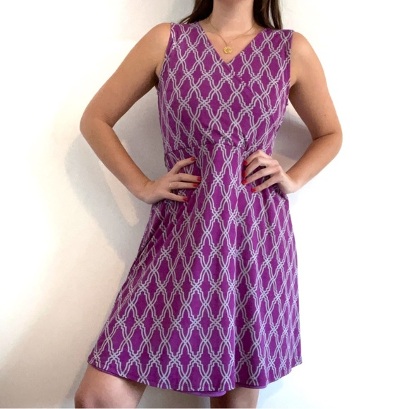 41 Hawthorn | Dresses | Purple And Gray Aline Modest Stretchy Dress ...